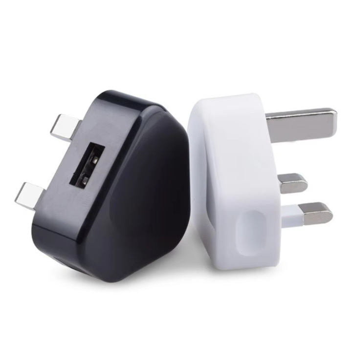 1 Port USB 3 Pin UK Plug 5V 1A USB Wall Charger Power Adapter Home ...