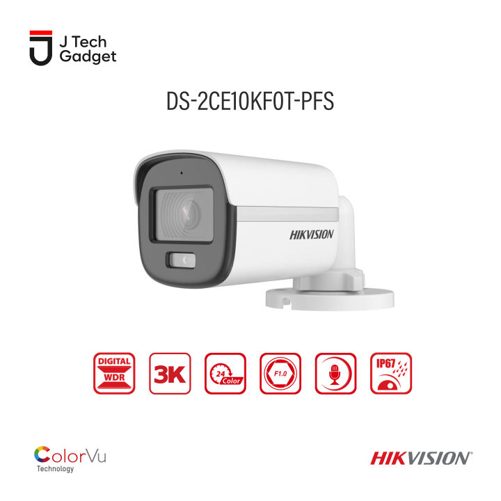 HIKVISION 5MP 3k Full Color camera with mic (DS-2CE10KFOT-PFS) | Daraz.lk