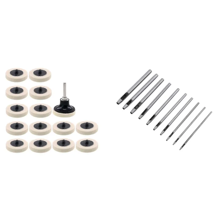 16Pcs 2 Inch Fabric Disc Buffing Pads Wheels Disc Holder with 10 Pcs ...