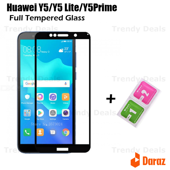 Huawei Y5 2018/Y5Lite/Y5Prime Full Tempered glass / Screen Protector ...