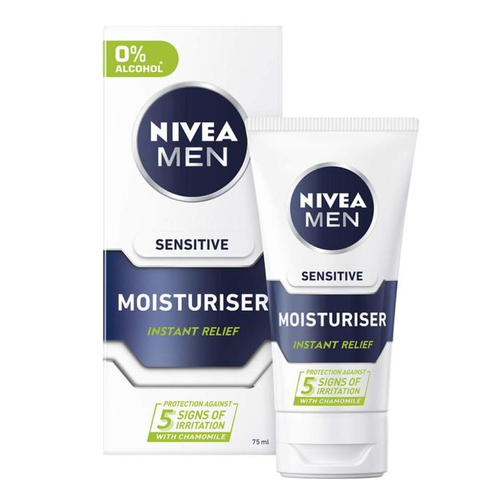 NIVEA MEN Sensitive Protective Face Moisturizer Cream with SPF 15 - 75 ml | Daraz.lk