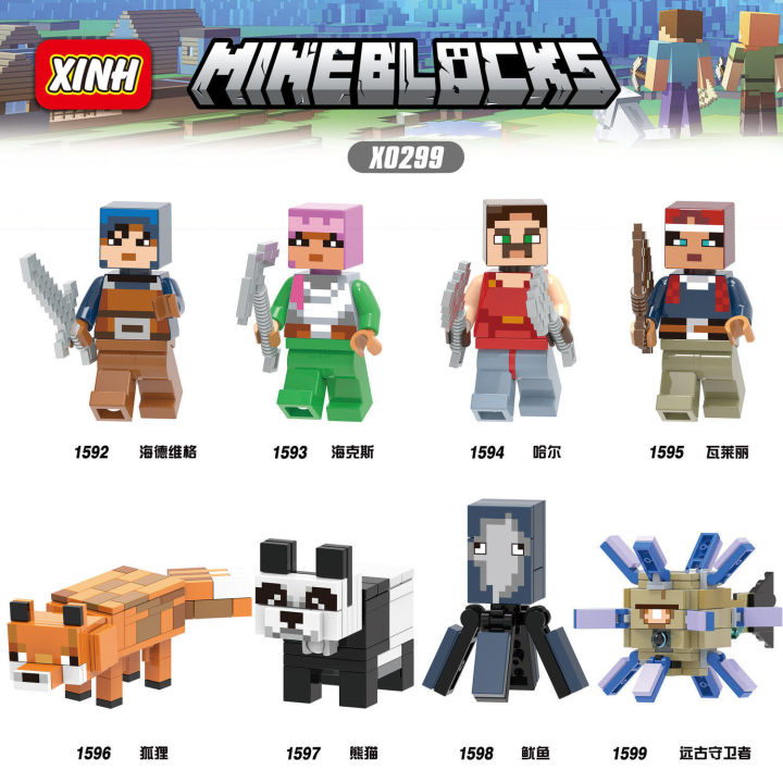 【Innovative design】Minecraft Ancient Guardian Panda Fox Hedwig Hexagon ...