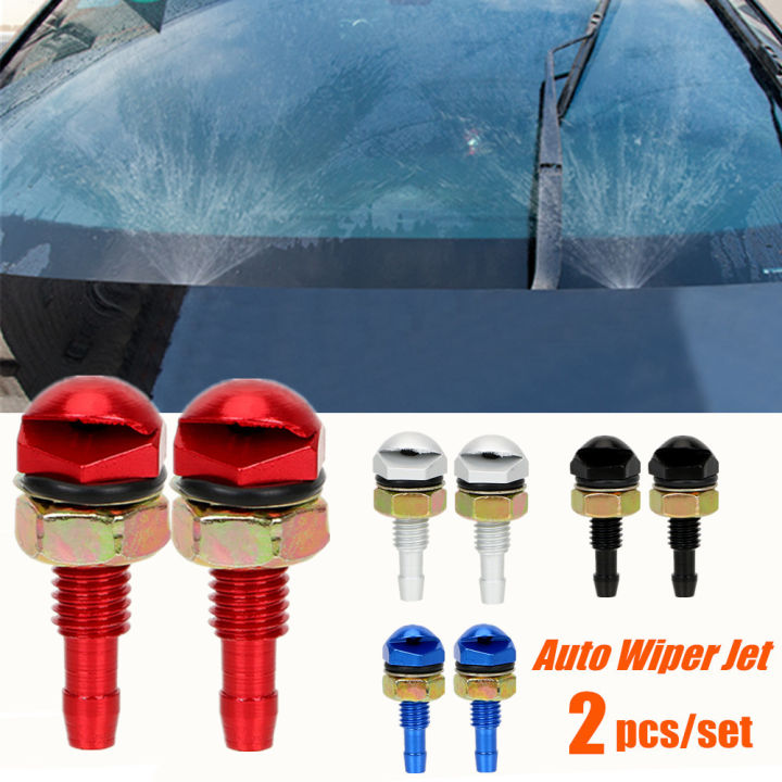 【PawsCrossing】Front Windshield Water Sprayer Wiper Jet Car Fan-Shaped ...