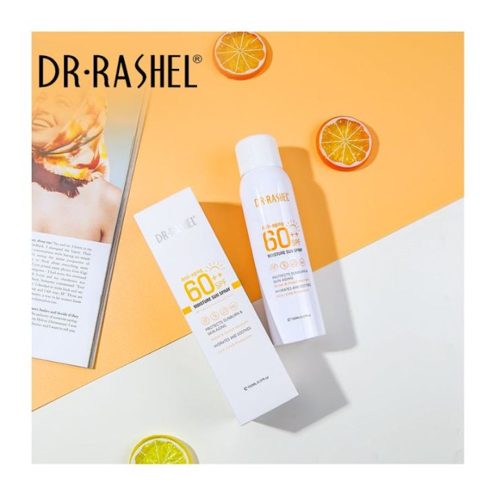 DR RASHEL Anti-Aging And Moisture Sun Spray SPF 60++ 150ml Sunscreen Spray 150ml | Daraz.lk