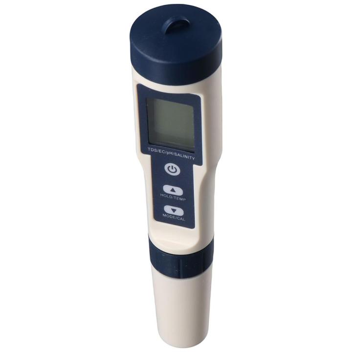 Waterproof 5 in 1 Pool Salt Tester Large Backlit Screen TDS/EC/PH ...