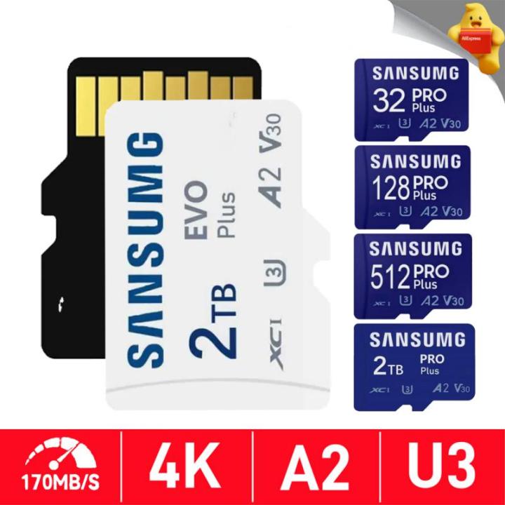 Pro Plus Camera SD Card 2TB 1TB 512GB Flash Memory Card Class10 UHSI ...