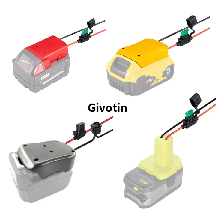 Battery Adapters For Makita/Bosch/Milwaukee/Dewalt/Black Decker/Ryobi ...