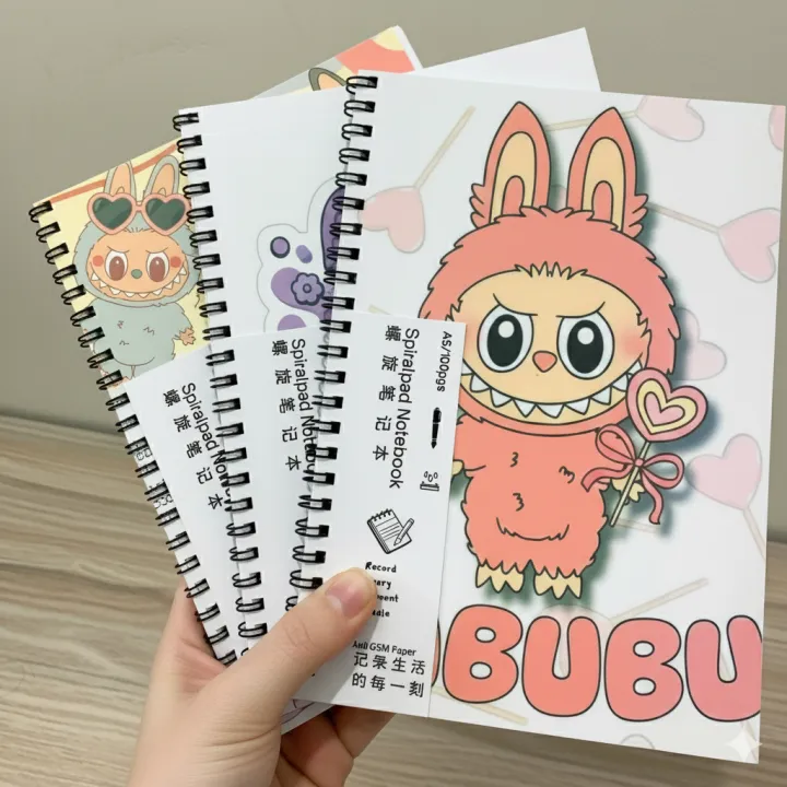 Note Pad | Spiral Notebook | Journal | A5 | 100Pgs | Labubu Spiral ...