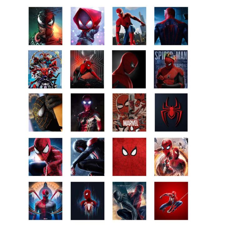 20Pcs Spiderman SuperHero Waterproof Sticker Decals For Luggage Laptop ...