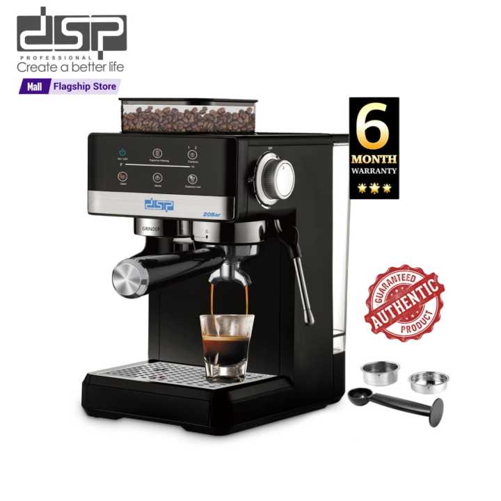 DSP KA-3123 Espresso Machine With Milk Frother Wand 1350W 1.7L | Daraz.lk