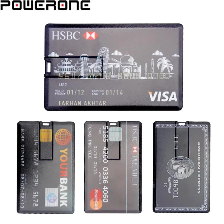 POWERONE Waterproof USB Flash Drives 64GB Super Slim Credit Card Pen ...