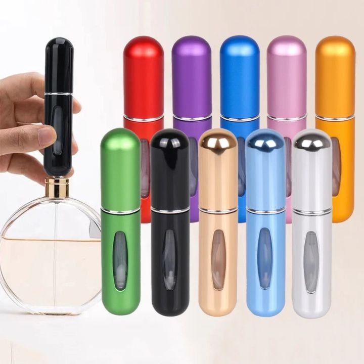 Portable 5ml Mini Refillable Perfume Bottle With Spray Scent Pump Empty ...
