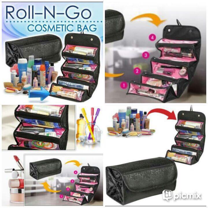 Roll & Go Cosmetic Bag - Black | Daraz.lk