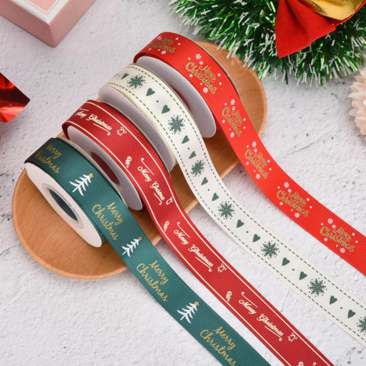 10 Christmas gift wrapping ribbon 10 yards/roll Holiday Decorations ...