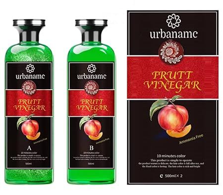 URBANMAC Fruit Vinegar Gel Hair Color Natural Hair Color Dye for Black ...