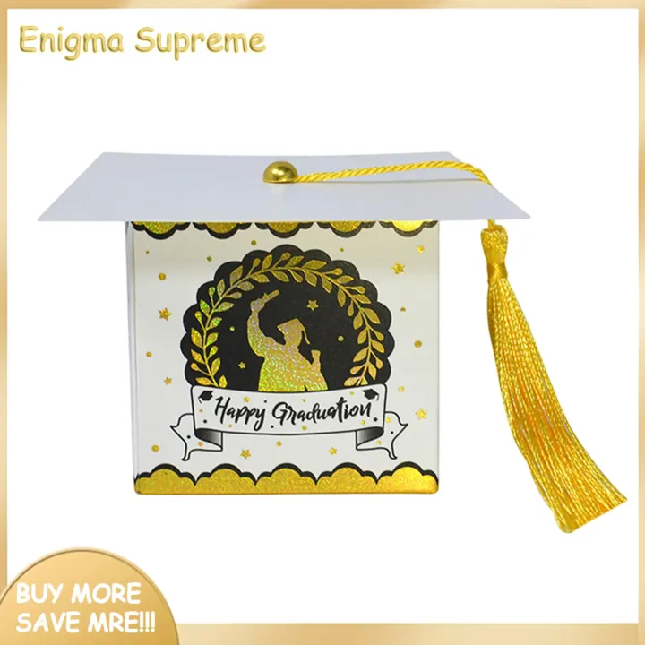 Enigma- Candy Box Creative Graduation Hat Shape Dessert Gift Chocolate ...