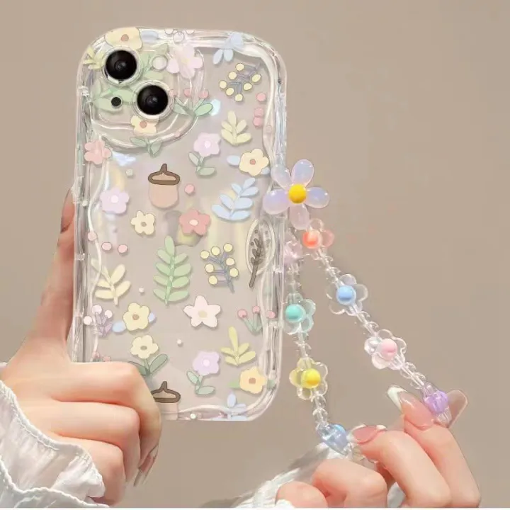 NEW 3D Flower Bracelet Chain Lanyard Case for Xiaomi Redmi Note 13 Pro ...