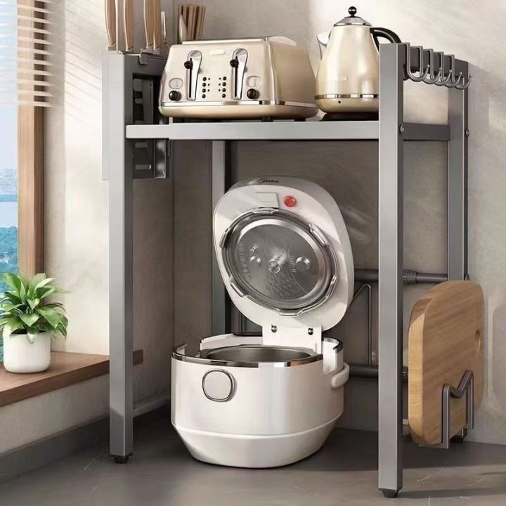 Expandable Rice Cooker Rack Storage Rack Kitchen Microwave Multi ...