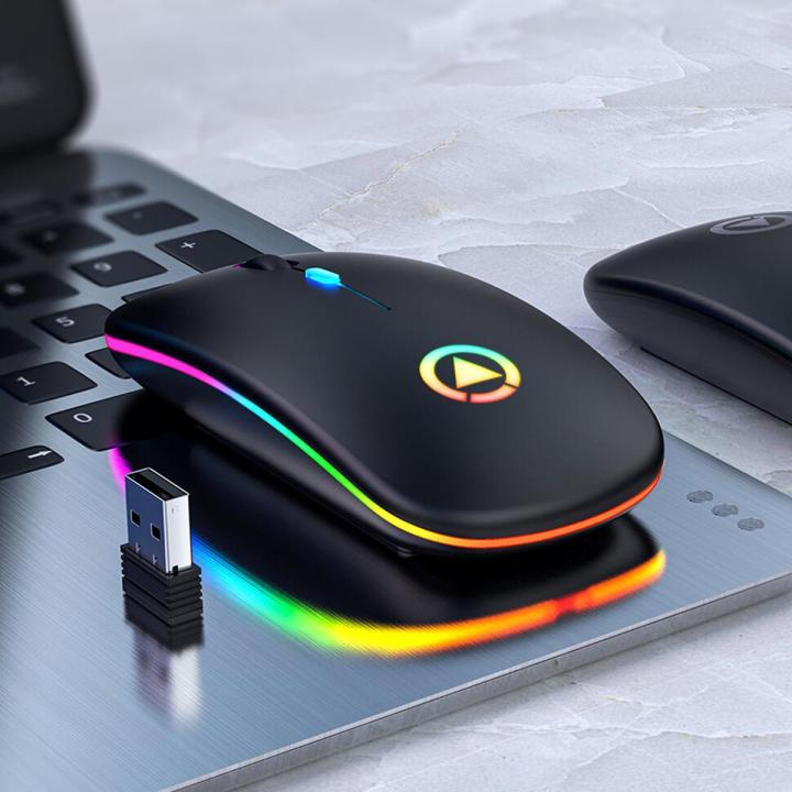 Mouse Computer Mouse Ergonomic Rechargeable Mice with LED Optical ...