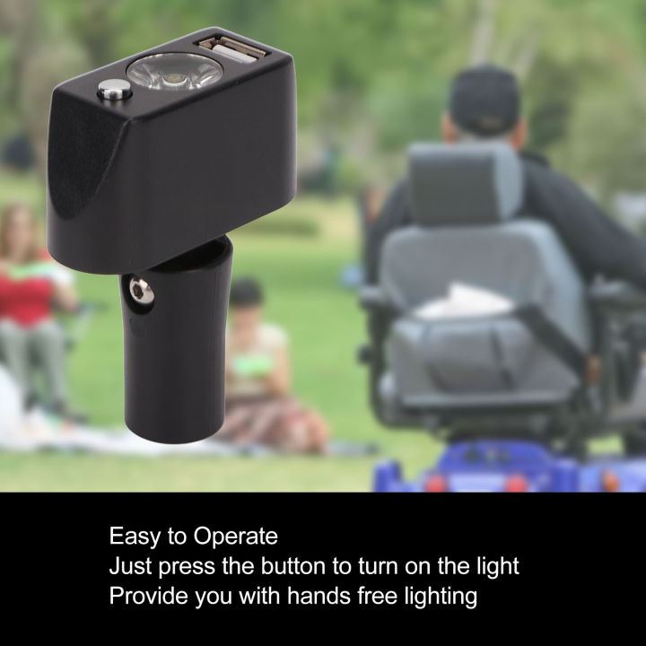 Electric Wheelchair 3 Pin XLR USB Charging LED Powers Adjustable Angle ...