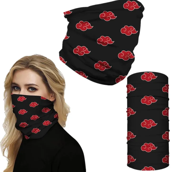 Headband Balaclava Motorcycle Red Cloud Masks Cosplay Anime Naruto ...