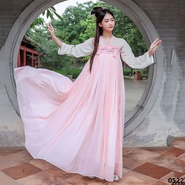 [Yingji two-piece Hanfu suit spring and summer Hanfu chest embroidery ...