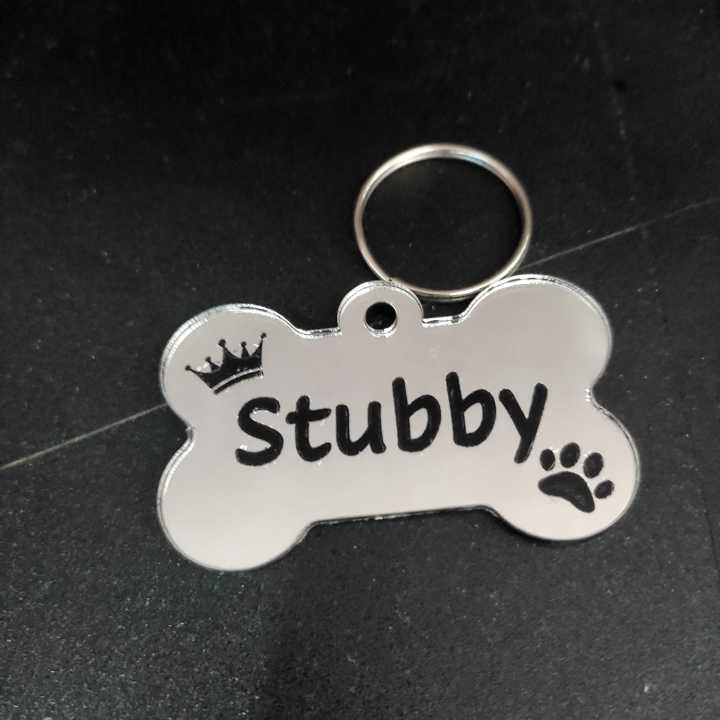 Dog & Cat Tags Gold Mirror Actylic customize Tags | Daraz.lk