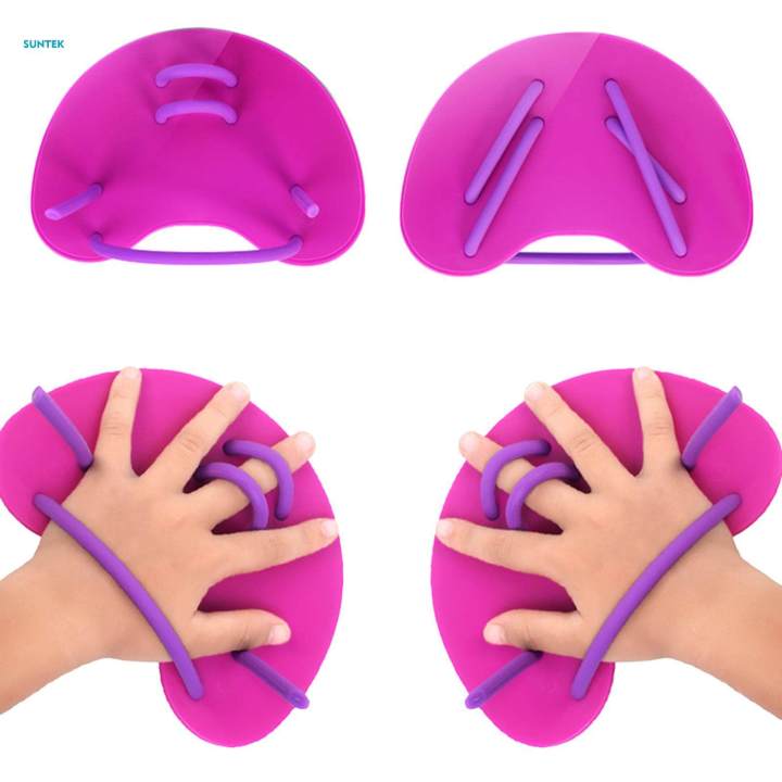 Swimming Hand Paddles Swim Training Hand Fin Flat Paddles Swim Training ...