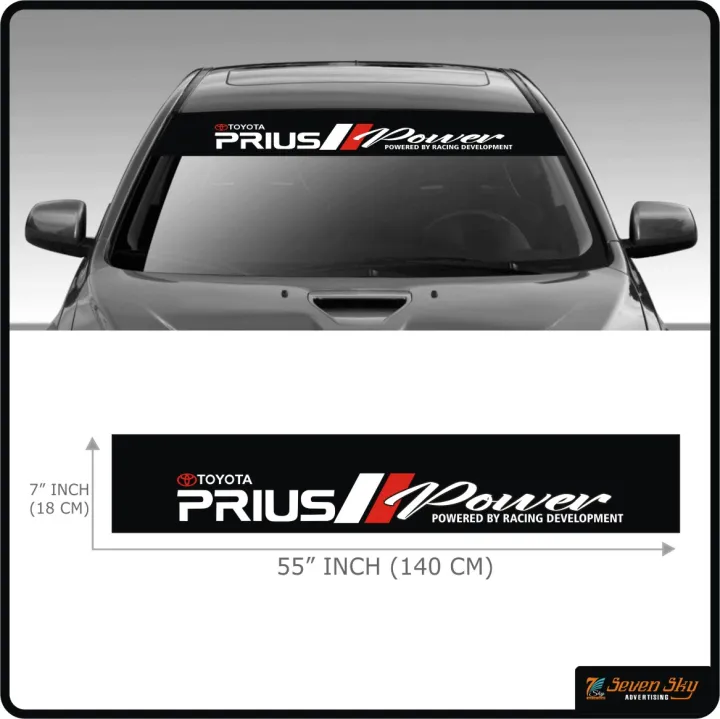 Windshield PVC Strip With Vinyl Window TOYOTA PRIUS Racing Banner Decal ...