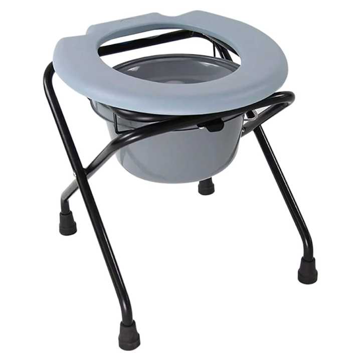 Folding Toilet Commode Stand with Removable Bucket | Daraz.lk