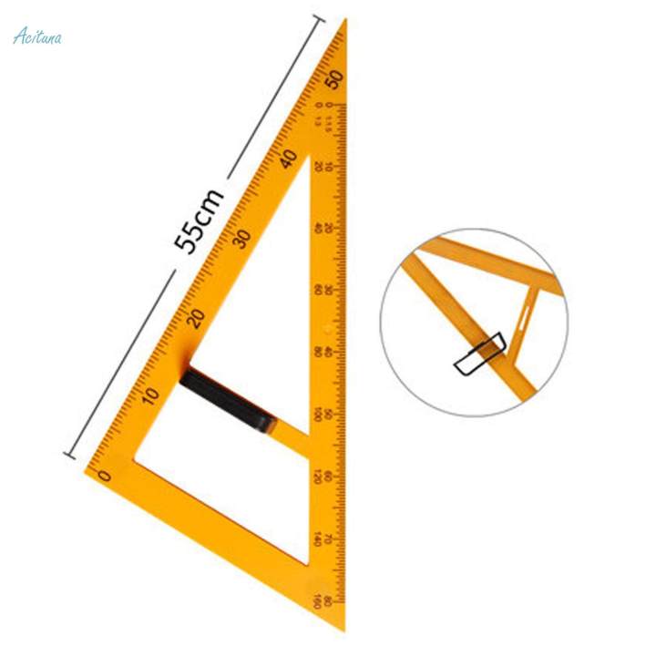 2x Large Mathematics Teaching Ruler with Detachable Handle Triangle ...