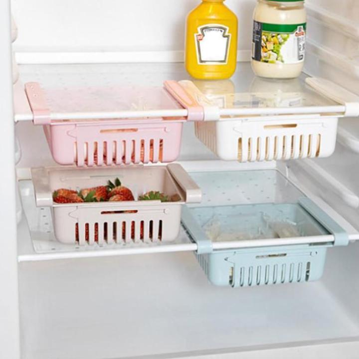 Retractable Drawer Type Refrigerator Container Box Food Fruit Organizer ...