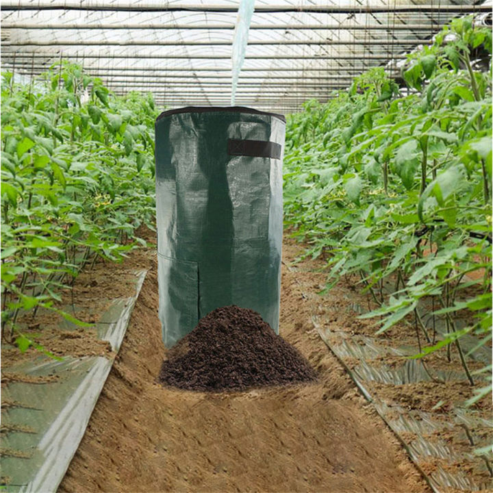 Garden Waterproof PE Cloth Compost Waste Collection Bag Ferment ...