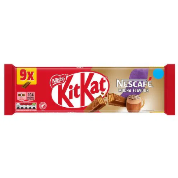 KitKat 2 Finger Nescafé Mocha 9 Pack 186.3g | KitKat Nescafé Mocha ...