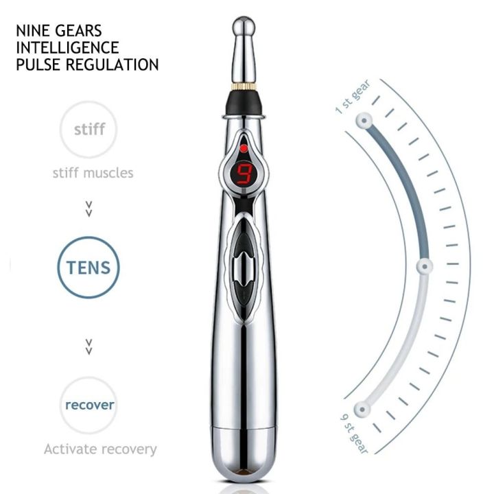 2/3/5 Heads Electronic Acupuncture Pen 9th Gear Electric Massage Pen ...