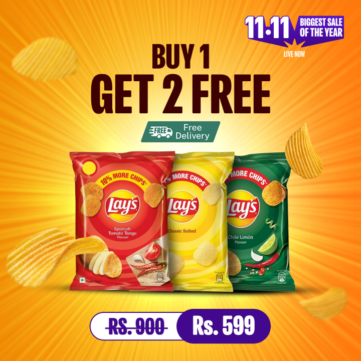 BUY 1 GET 2 FREE Lays Chips (28G) | Daraz.lk