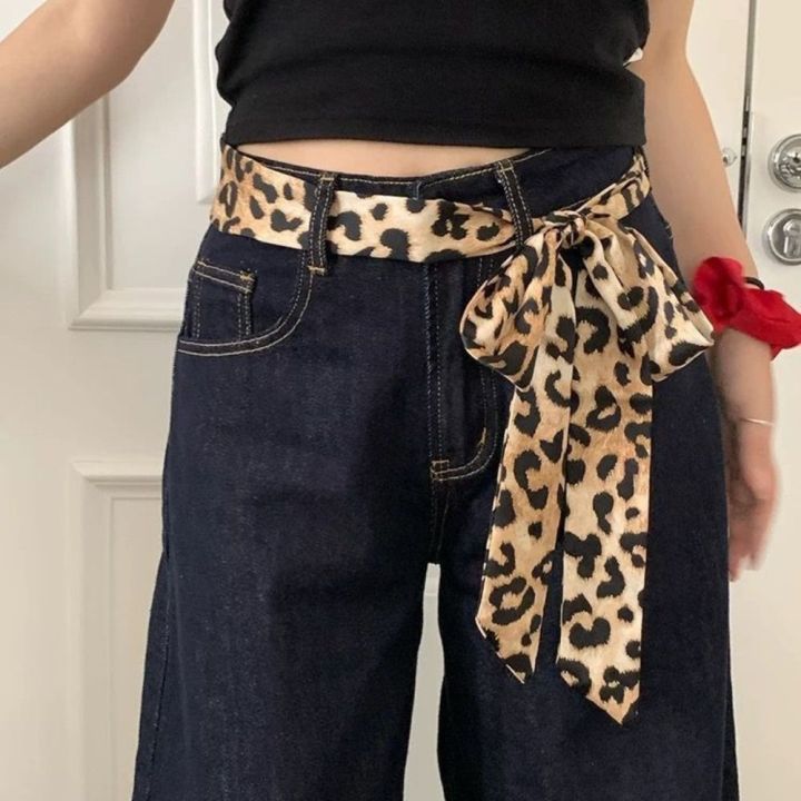 Fashion 195*4cm Leopard Scarf Leopard Print Narrow Women Belt Long ...