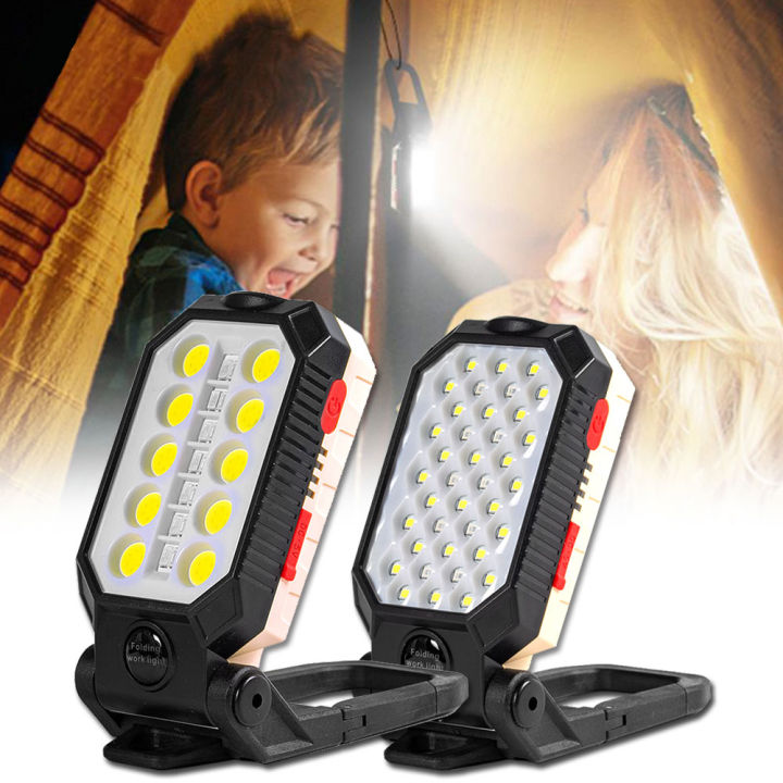 Multi-function Work Light Floodlight Glare Flashlight Built-in Battery ...
