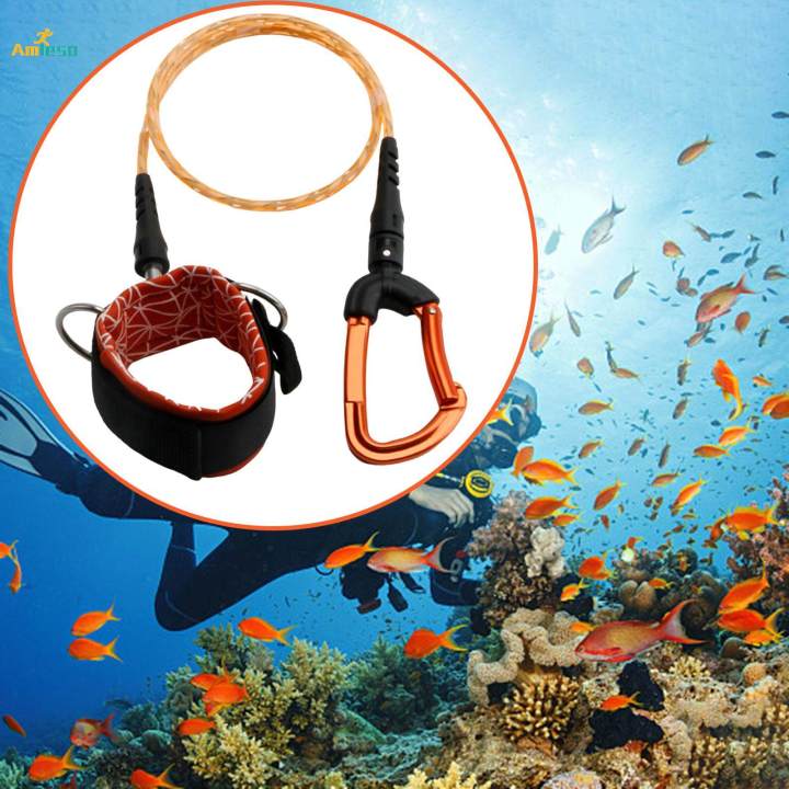Freediving Lanyard Safety Rope for Freediving Underwater Sports Diving ...