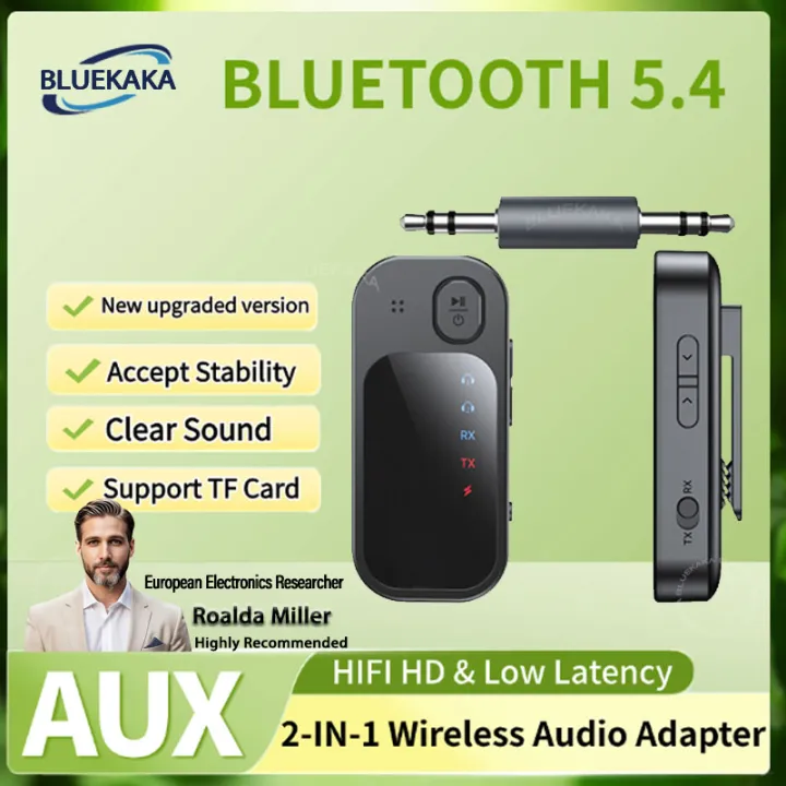 2 In 1 Multipoint Bluetooth 5.4 3.5mm AUX RCA TF Play HIFI Dual Stream ...