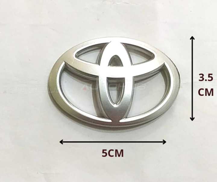 TOYOTA SMALL LOGO/EMBLEM chrome emblem - Small Size | Daraz.lk