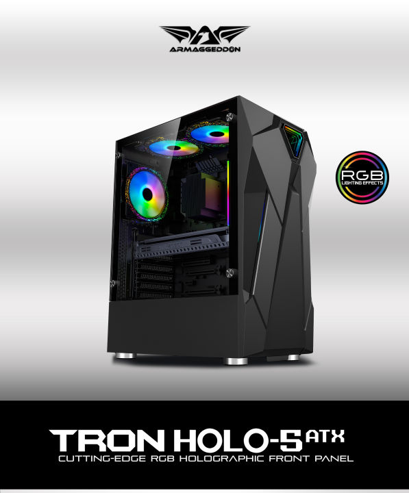 ARMAGGEDDON TRON HOLO 5 ATX PC RGB GAMING CASE | Daraz.lk