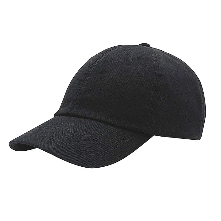Cap Plain Black Cotton Cap Unisex Cotton Cap Adjustable Plain Hat ...