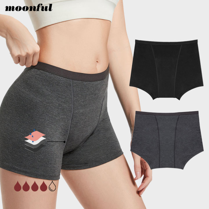 Menstrual Panties Woman Very Abundant Flow Menstrual Boxer Shorts High ...