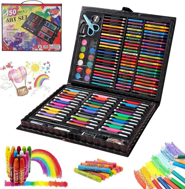 Aidle Deluxe Art Drawing Sets, 148 Pieces For Coloring Books, Draw ...