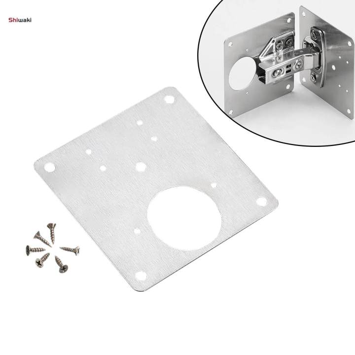 Cabinet Hinge Repair Plate Side Panel Hinges Repair Brackets with Holes ...