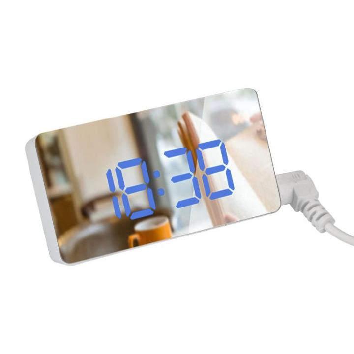 Led mirror clock mini digital clock home decor items | Daraz.lk