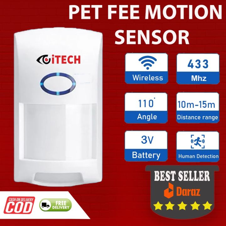 25kg Pet Immune Sensor PIR Infrared Detectors 433MHz Human Detector ...