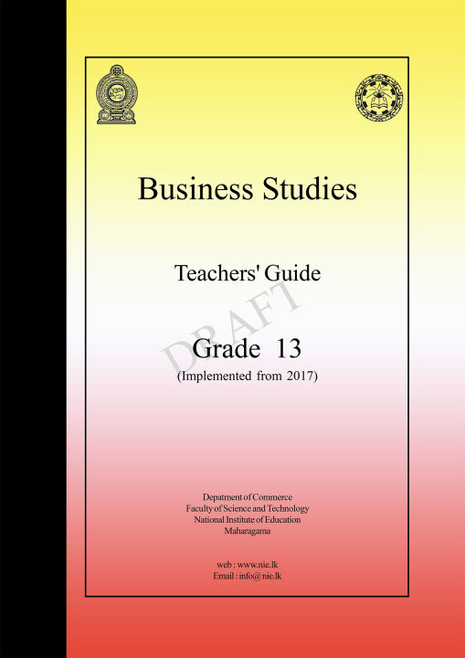 Business Studies Teachers Guide - Grade 13 - English Medium | Daraz.lk