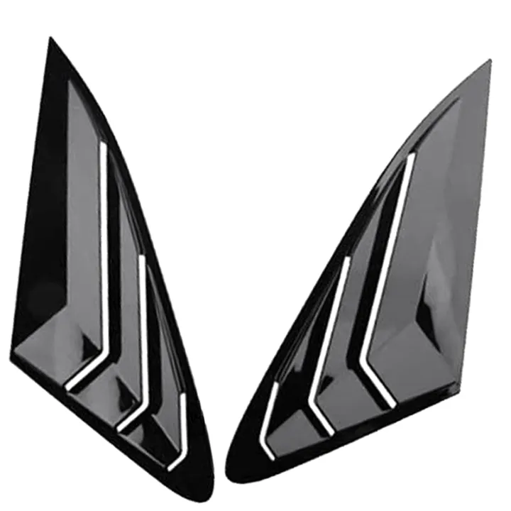 2X Black Rear Side Window Quarter Louver Cover for KIA K5 2020 2021 ...